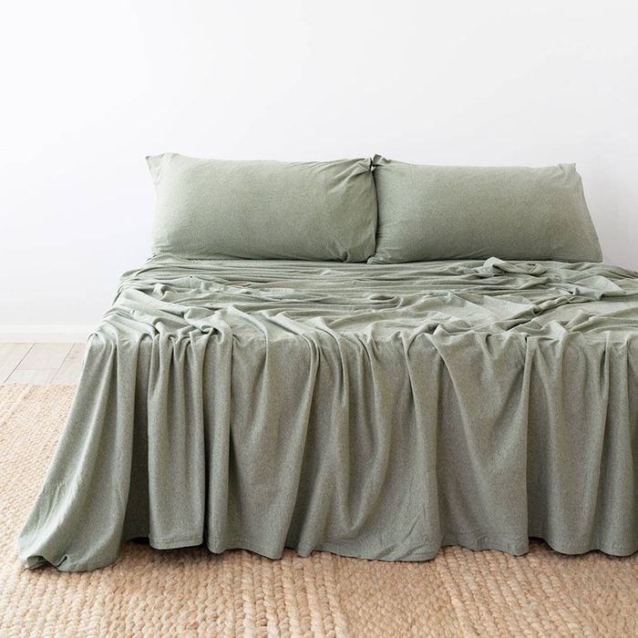 Bambury Bedt Organica Sheet Set - Sage - Bunnings Australia