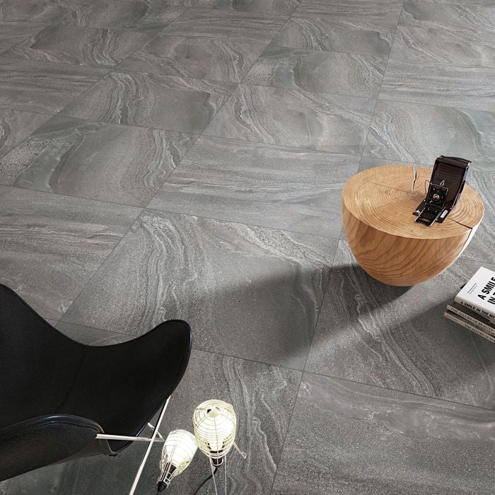 Duratile 60 x 60cm Nero Porcelain Indoor Floor / Wall Tile - 3 Carton ...