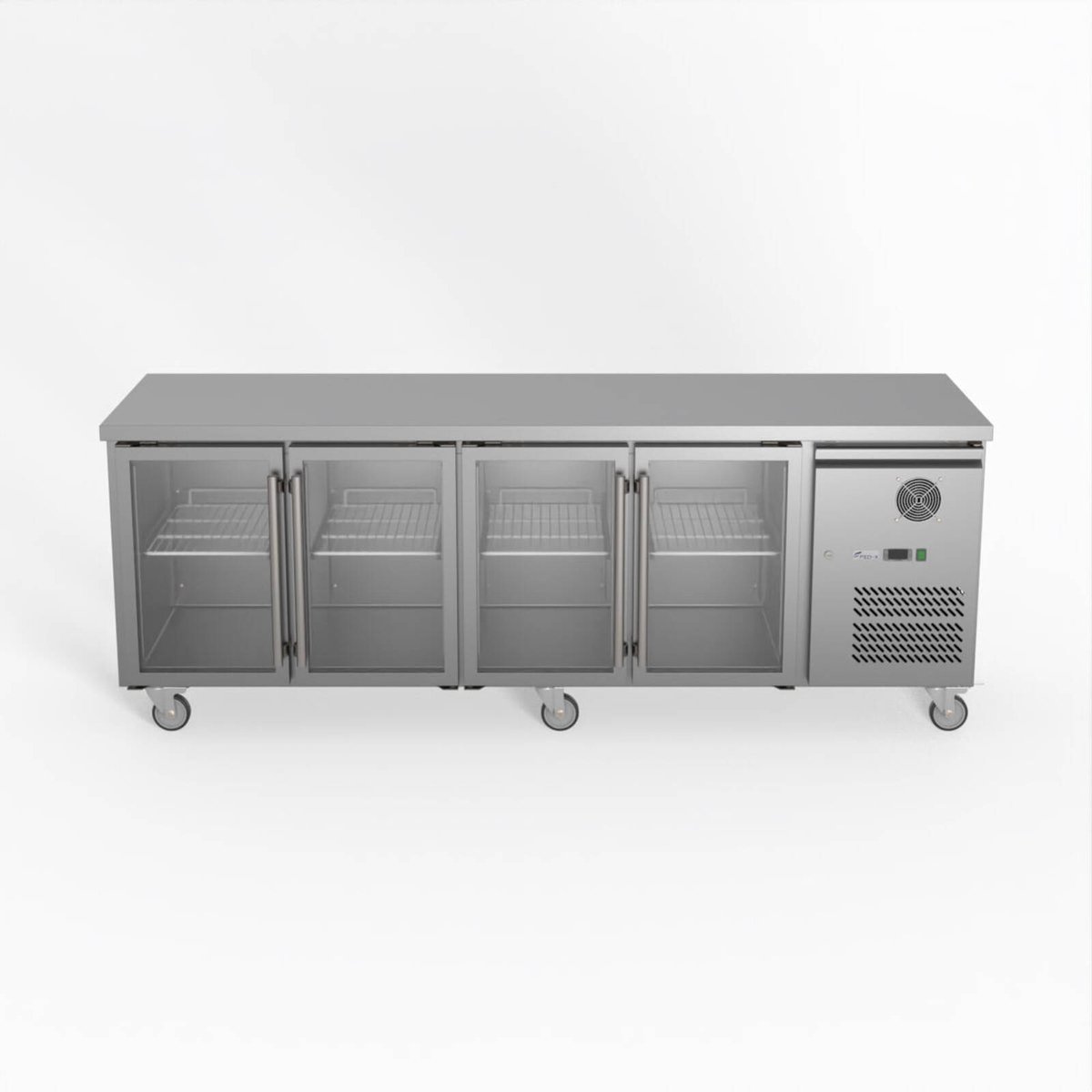 FED-X Four Glass Door Bench Fridge - Under Bench Fridges (XUB7C22G4V ...