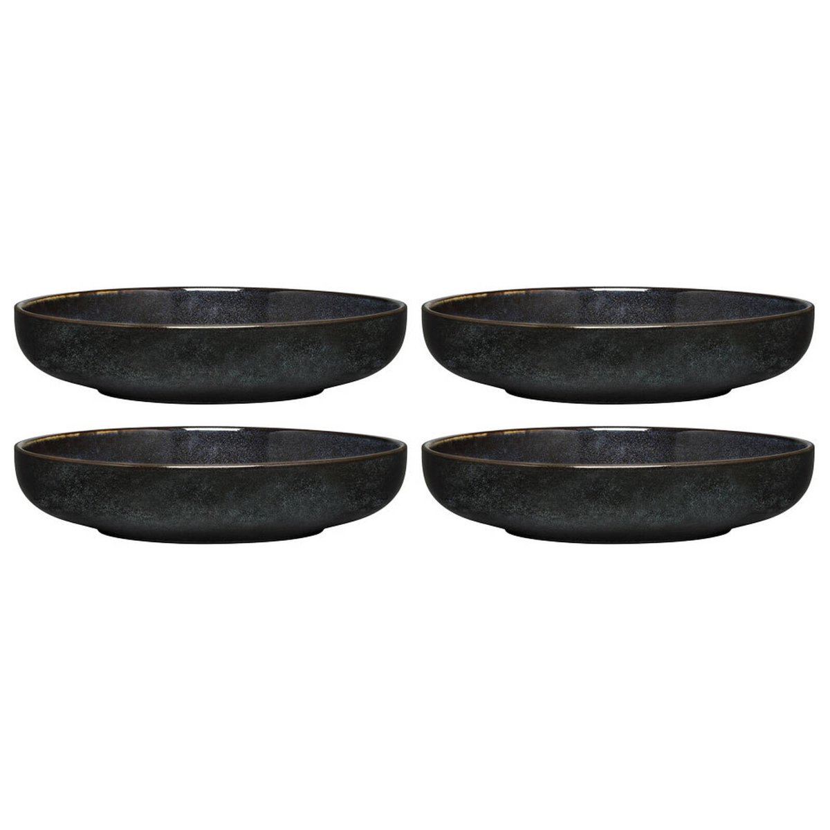 4PK Ecology Element 22cm Stoneware Dinner Bowl Round - Raven - Bunnings ...