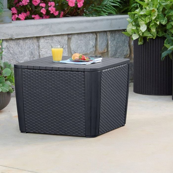Keter Luzon Plus - 101L Outdoor Storage Table / Seat - Bunnings Australia