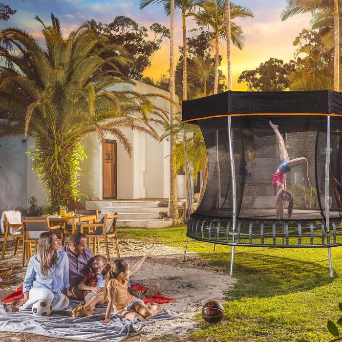 VULY Thunder 2 Extra Large 15ft Springless Trampoline with Enclosure ...
