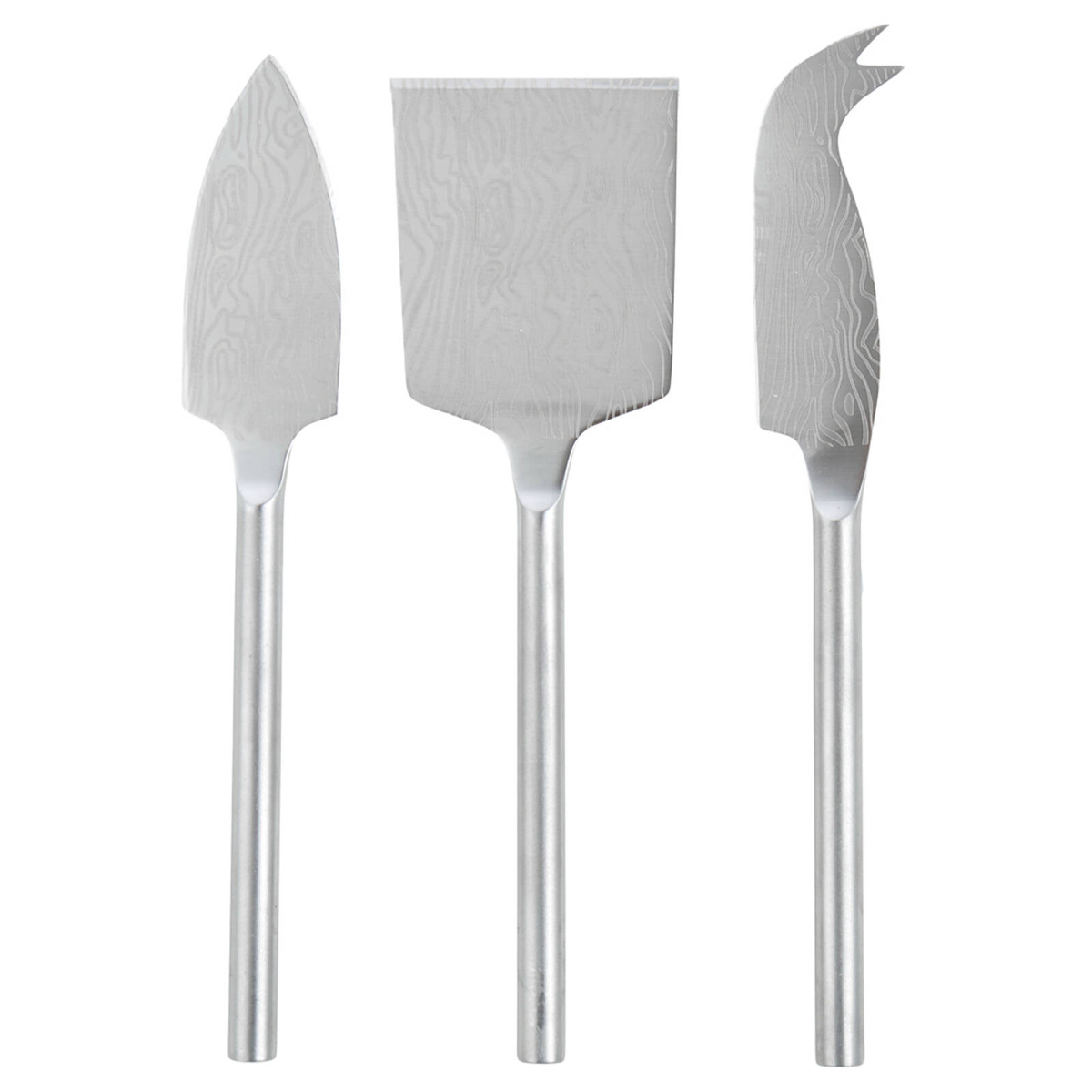 3pc Davis & Waddell Ripple Set Cheese Knives - Silver - Bunnings Australia