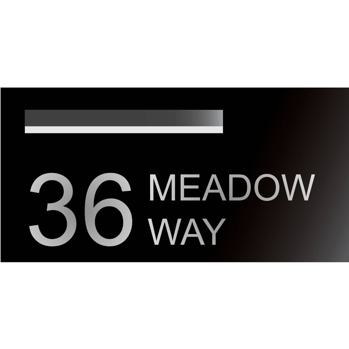 Numero Black Custom Letterbox & House Sign - Medium Rectangle ...