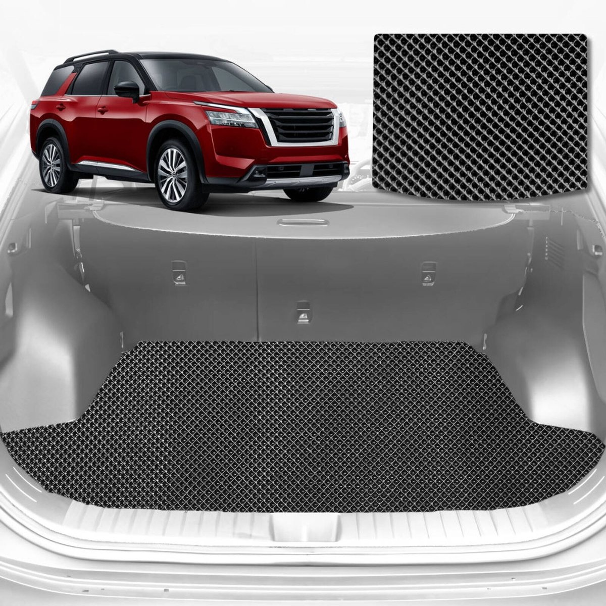 6D Diamond Car Boot Mat for Nissan Pathfinder (R52)2013-2021-Cargo Mat ...