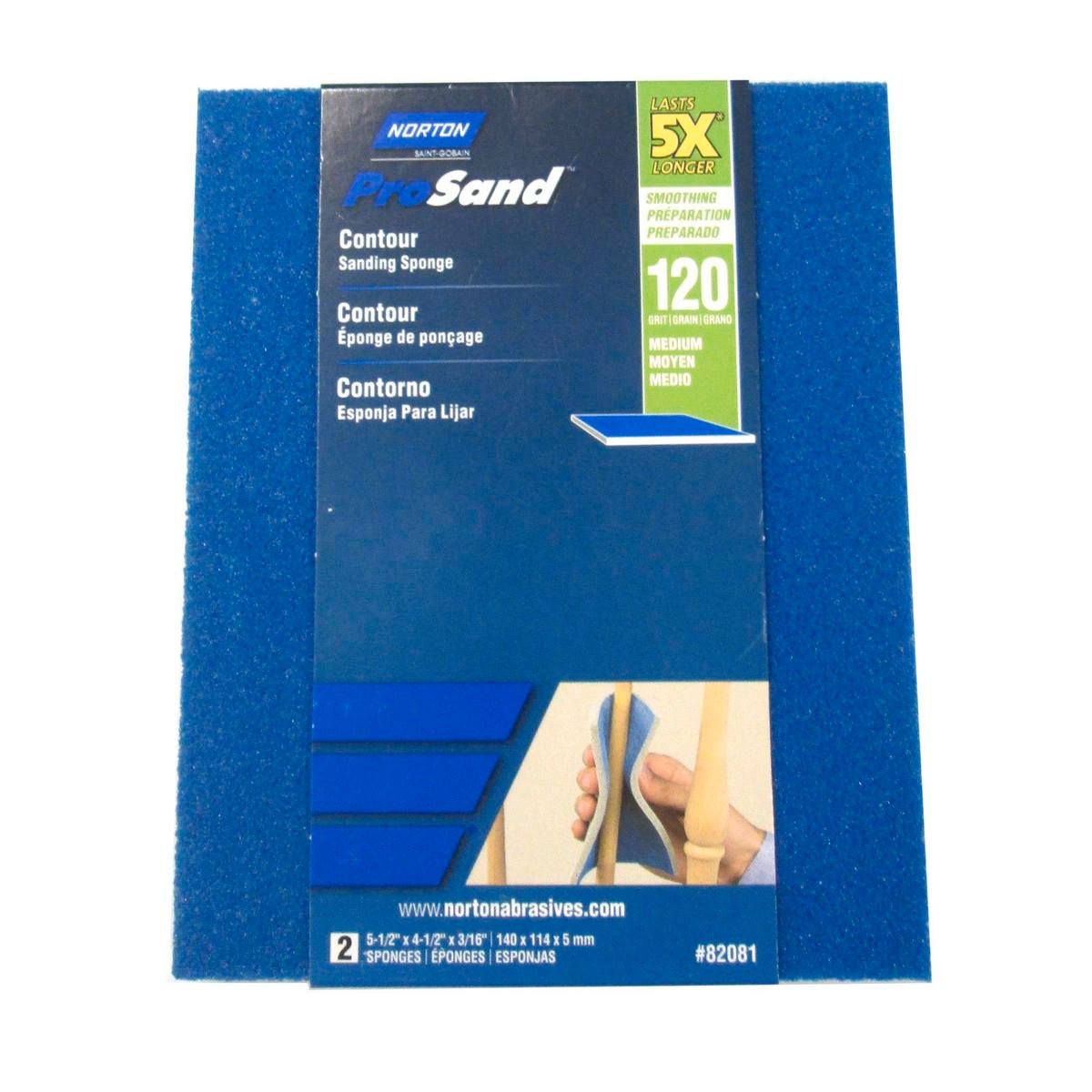Norton 120 Grit Contour Sanding Sponge - 5 Pack - Bunnings New Zealand