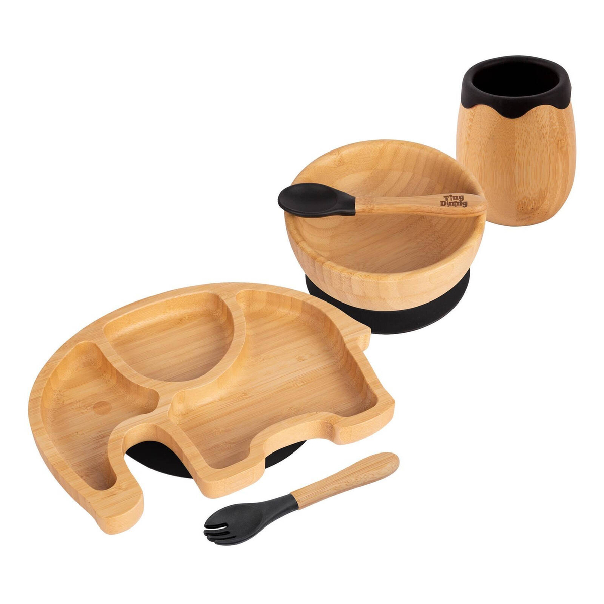 Tiny Dining 5pc Bamboo Elephant Baby Weaning Set - Bunnings Australia