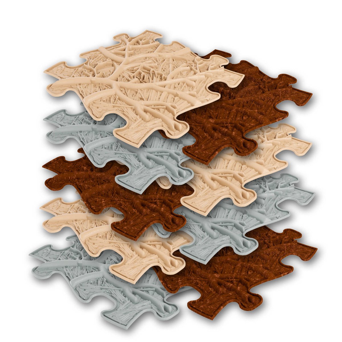 TINNITOTS - 9 Piece Set - Muffik Roots Sensory Play Mats Set - Bunnings ...