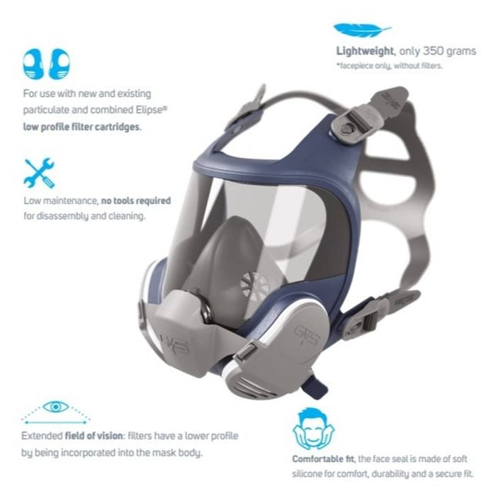 GVS Elipse Full Face P3 Particulate Respirator FFM2243 - Bunnings Australia
