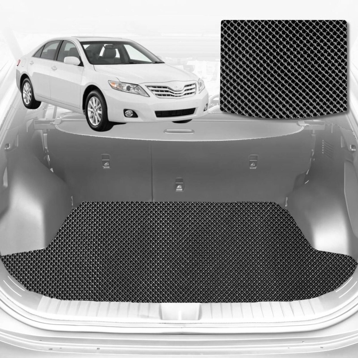 6D Diamond Car Boot Mat for Toyota Camry (XV40)2006-2011-Cargo Mat ...