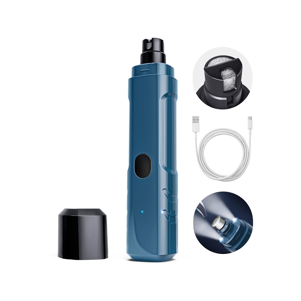 ADVWIN Electric Pet Dog Cat Quiet Nail Grinder Clipper Cutter Grooming ...