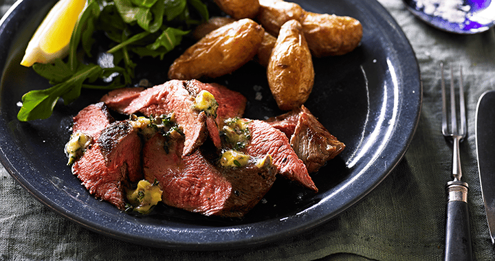 Grilled Flat Iron Steaks With Anchovy & Thyme Butter Recipe | Matador BBQs
