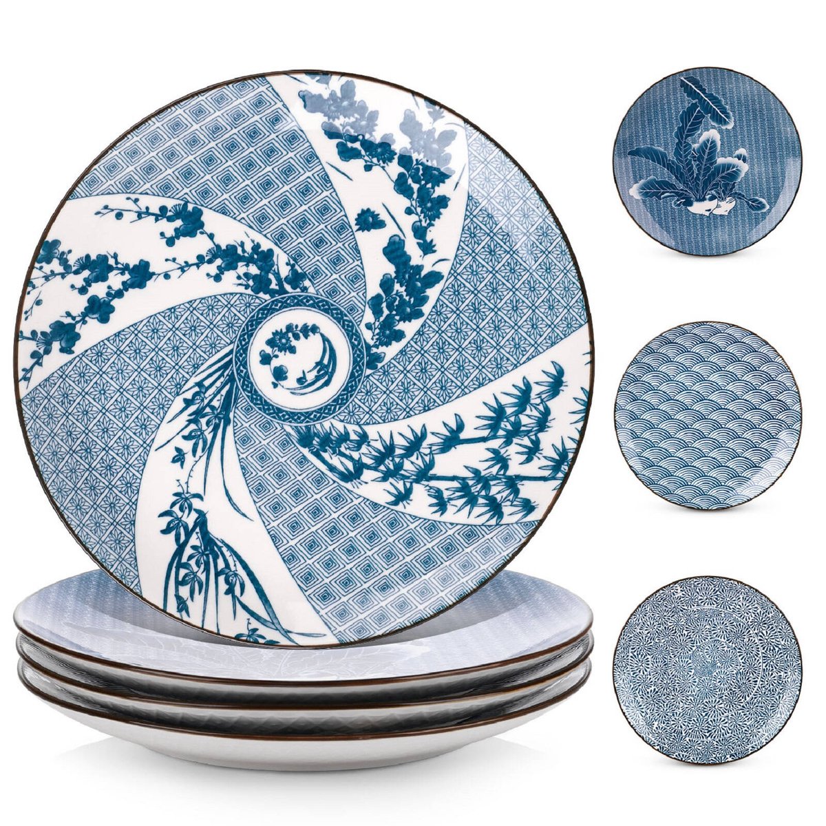 Ceramic Dinner Plates 25.4cm, Serving Plates for Christmas ...