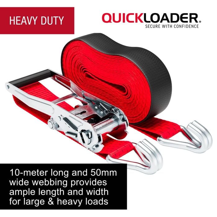 Quickloader Ratchet Strap Tie Down 10m 2500kg Lashing Capacity ...