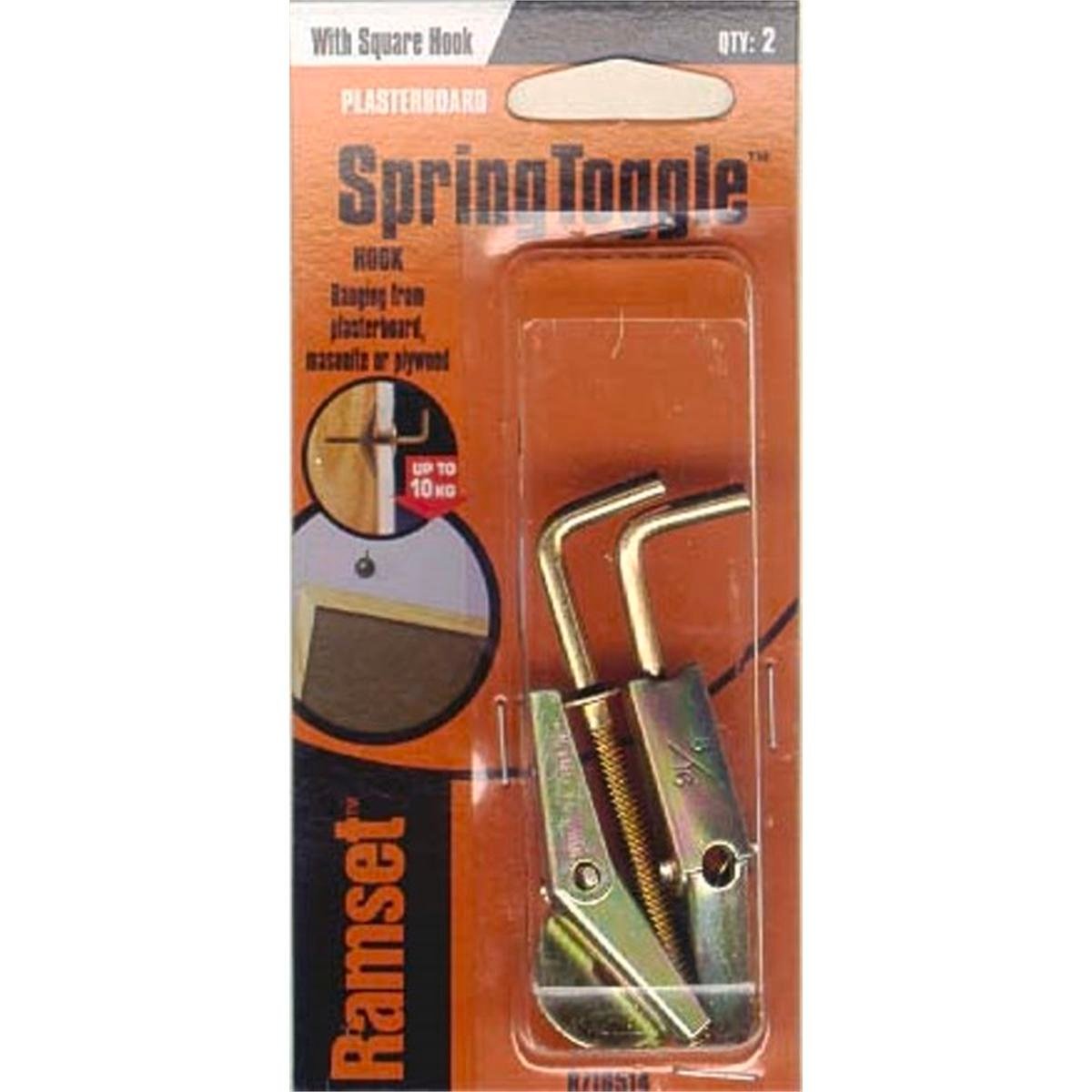 Ramset Spring Toggle Cup Hook Square ZP 2pk - Bunnings New Zealand