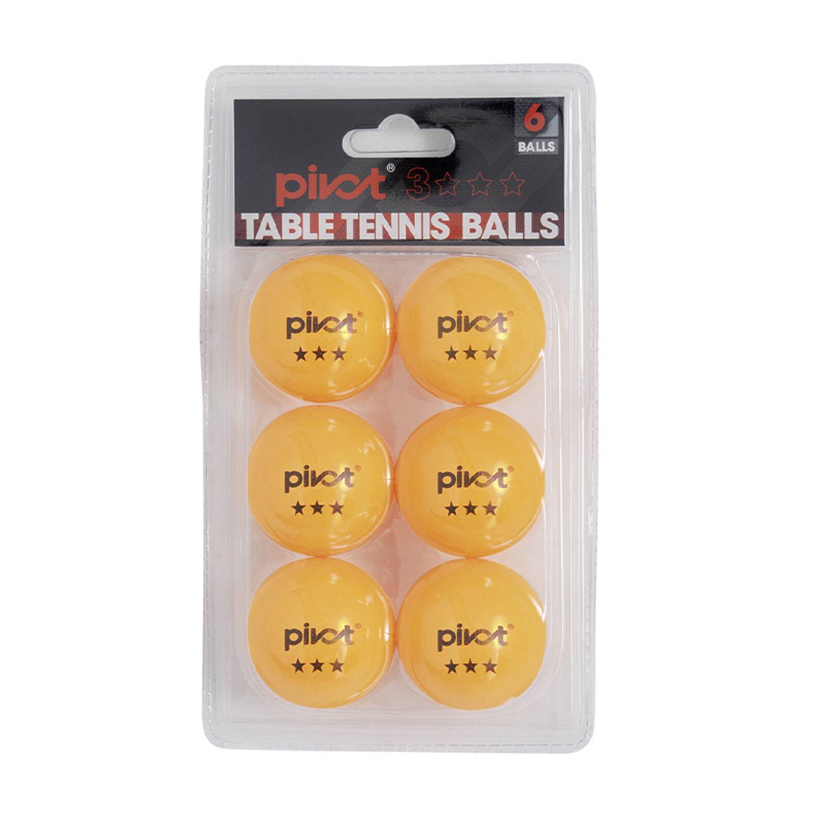 6pc Pivot 3 Star Table Tennis Balls Orange - Bunnings Australia