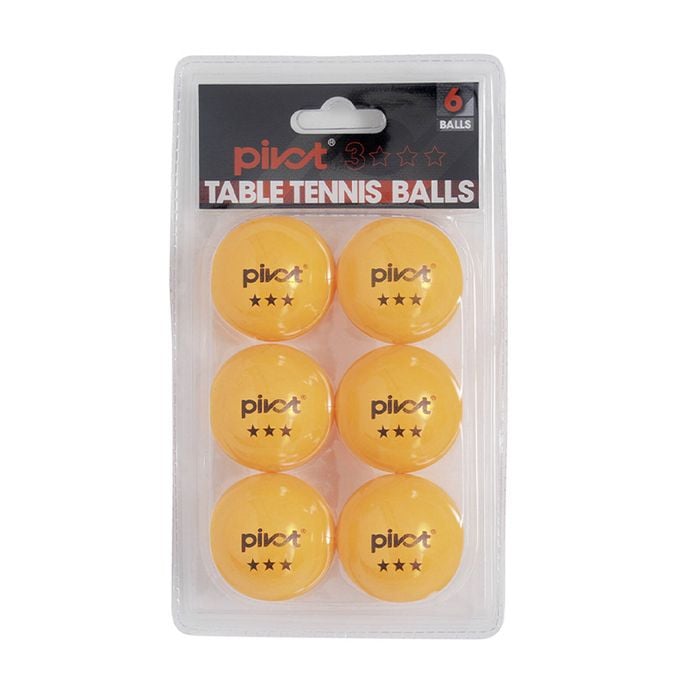 6pc Pivot 3 Star Table Tennis Balls Orange - Bunnings Australia