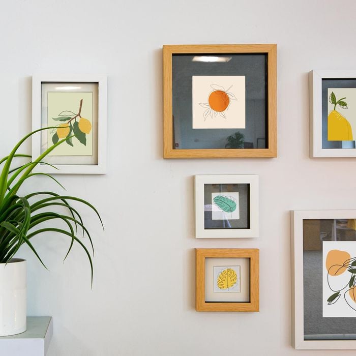 Nicola Spring 10" x 10" Black 3D Box Photo Frames - 8" x 8" Mount ...
