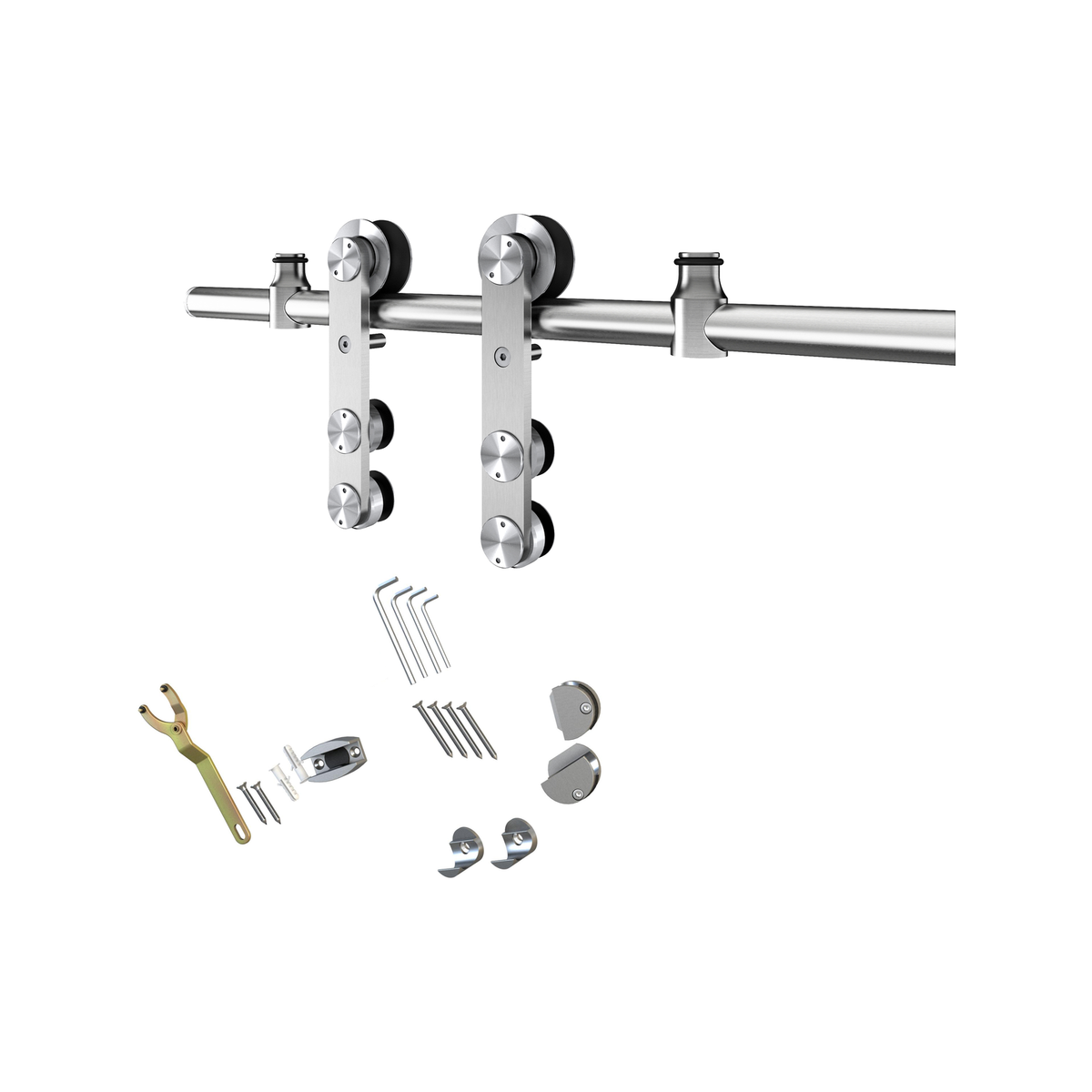 Rolltrak Glass Door Round Top Mount Track Set - Bunnings Australia