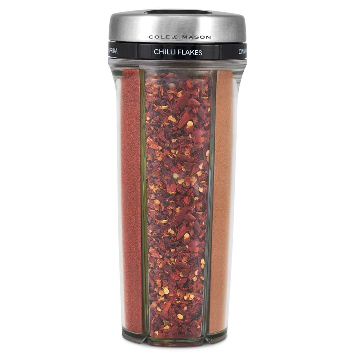 Cole Mason Saunderton 5-Chambers 19cm Spice Cylinder - Silver ...
