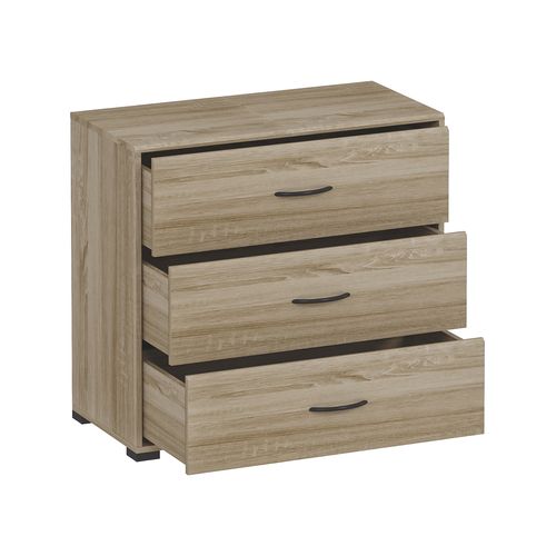 Practa Oak 3 Drawer Chest Of Drawers Unit - Bunnings Australia