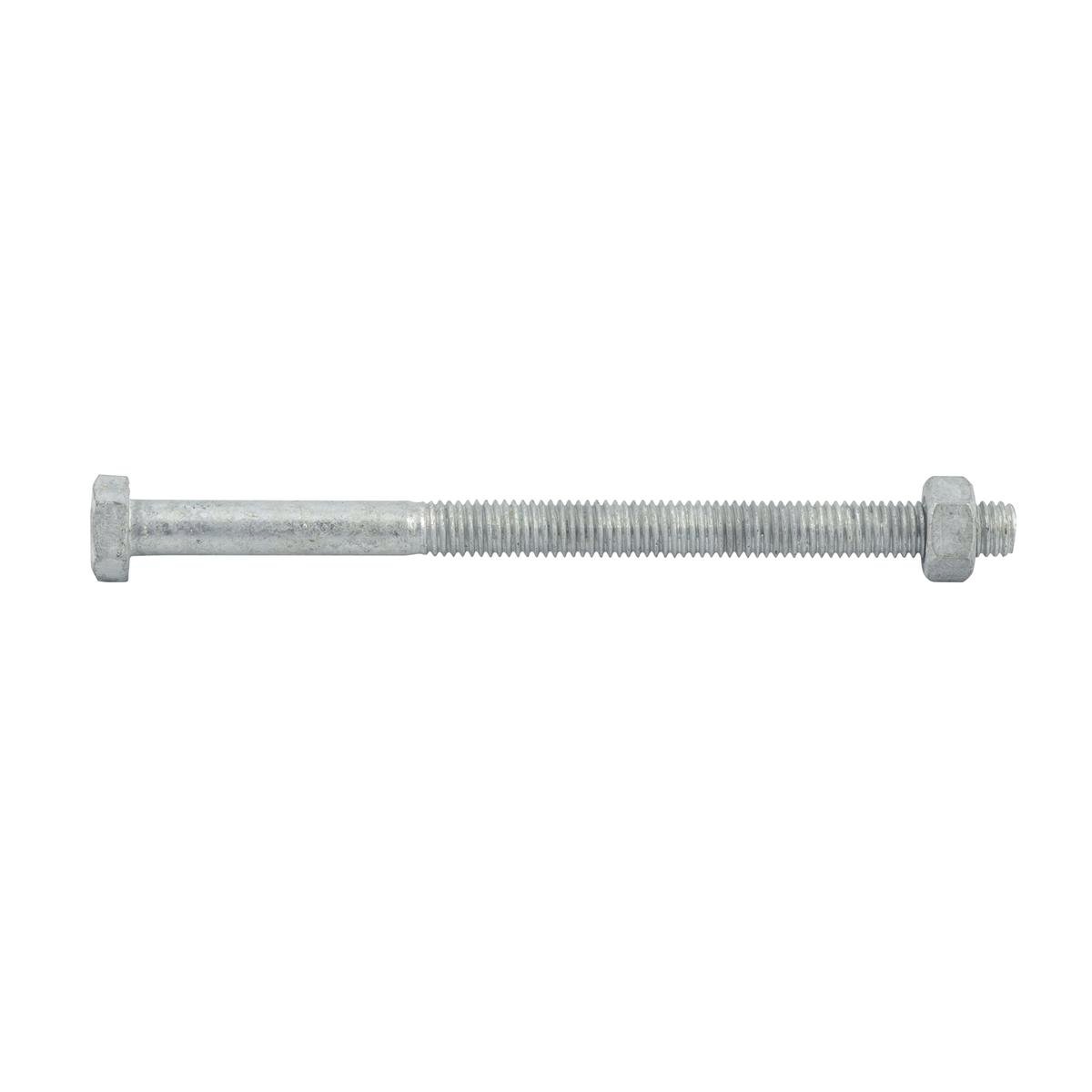 Zenith M8 x 120mm Hot Dipped Galvanised Hex Head Bolt And Nut - Each ...