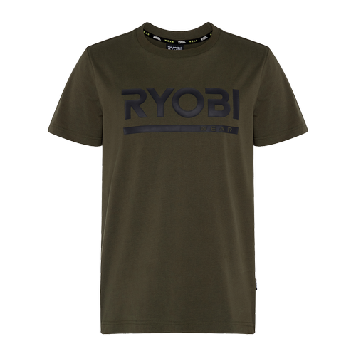 Ryobi Wear Olive Graphic Logo Tee - Large - Bunnings Australia
