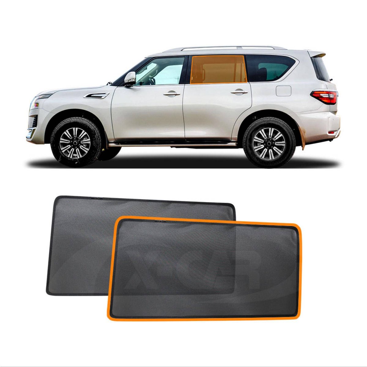 Rear Window Sun Shade for Nissan Patrol 2012-2024 Y62 Series Magnetic ...