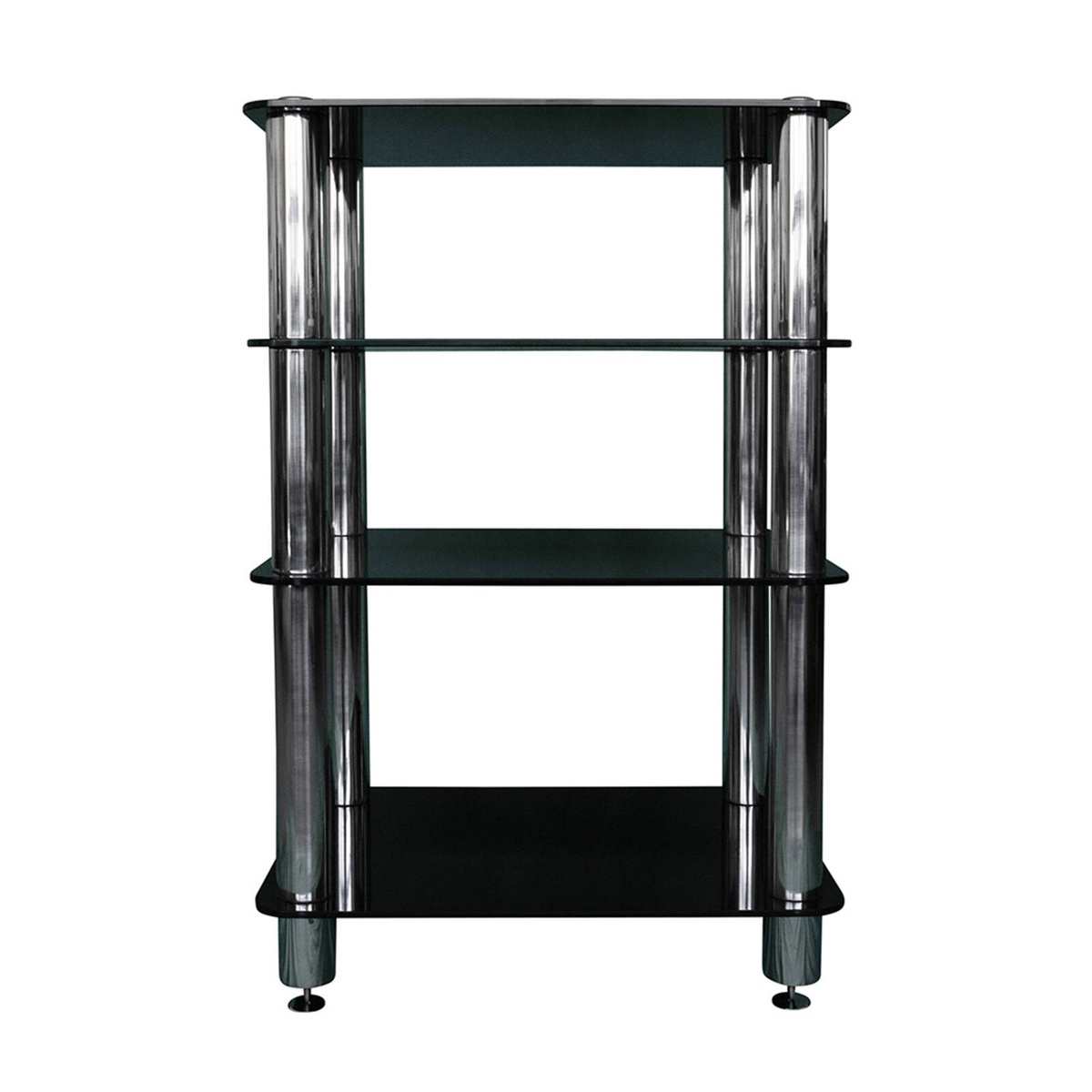 Silcron Steelseries 4 Shelf Hi-Fi Rack - Black Glass 90cm - Bunnings ...