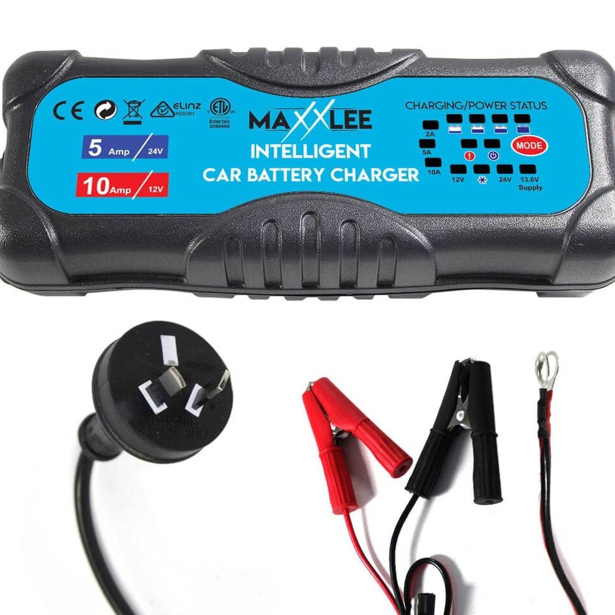 Maxxlee Smart Battery Charger 2A 5A 10A 12V/24V Automatic 9 stages SLA ...