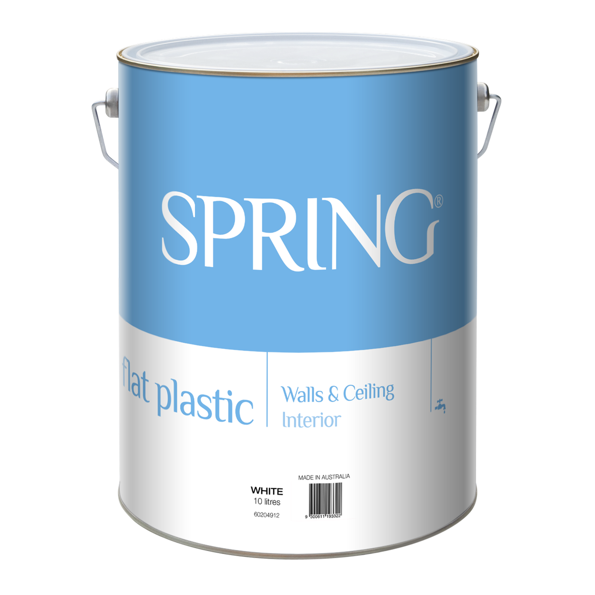 Spring 10L White Flat Interior Paint - Bunnings Australia