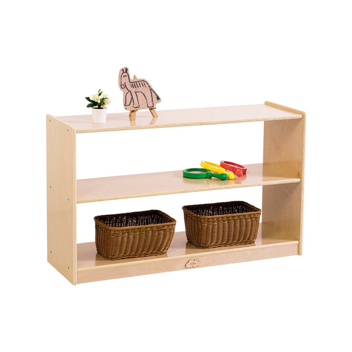 Jooyes 2 Shelf Wooden Storage Cabinet Open Back - H60.5cm - 100cm ...