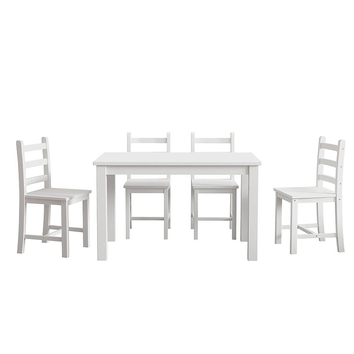 White Wooden Table Set Chairs 5 Piece Pine Wood - Bunnings Australia
