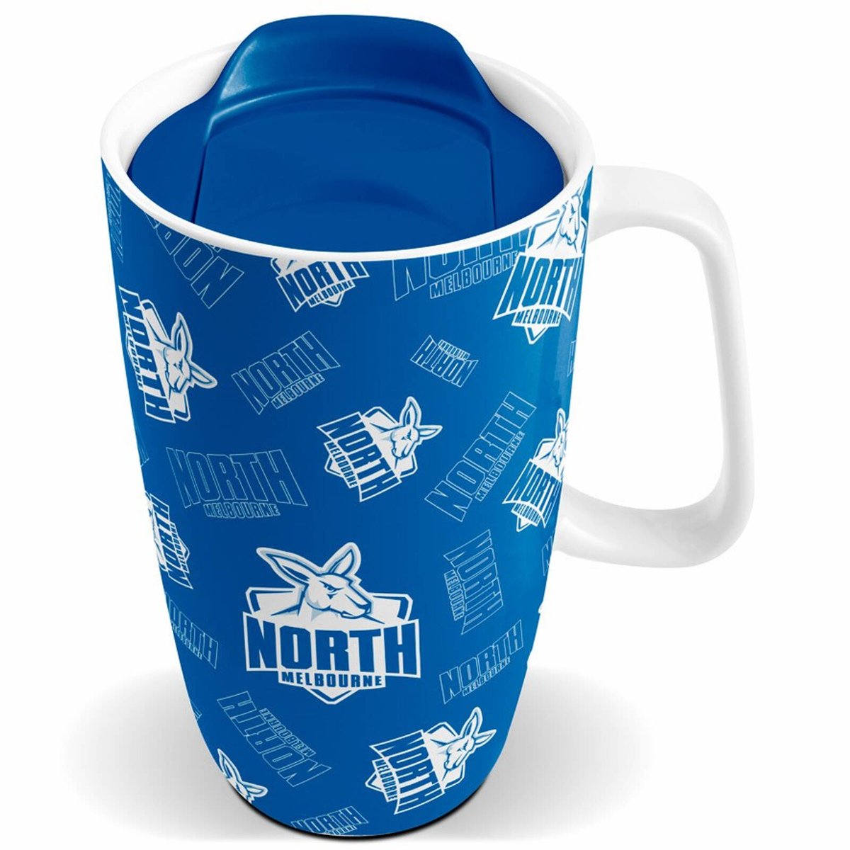 North Melbourne Kangaroos AFL Ceramic Travel Coffee Mug Cup With Handle ...