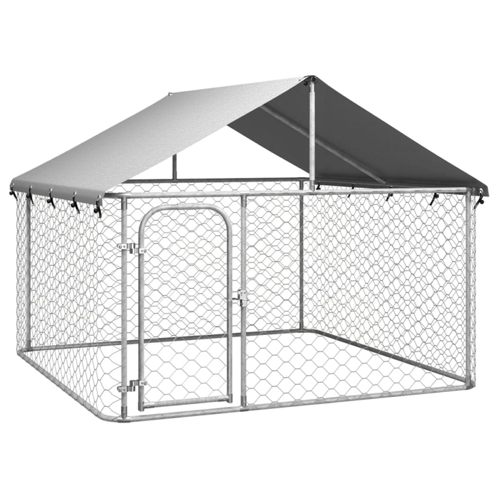 Outdoor Dog Run Kennel with Roof 2mx2mx1.5m Bunnings Australia