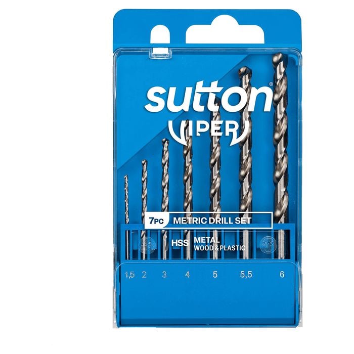 Sutton Tools 7 Piece Viper Metric Drill Bit Set - Bunnings New Zealand