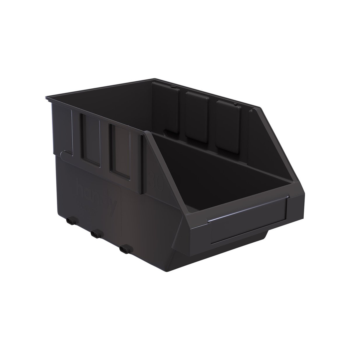 Handy Storage Size 30 Grey Plastic Storage Tote - Bunnings Australia