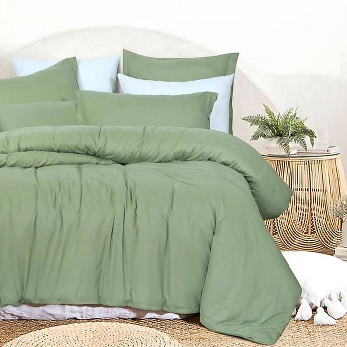 Super King Quilt Cover Set - Light Sage - Bunnings Australia