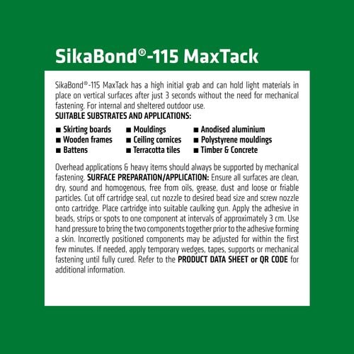 Sika 290ml SikaBond -115 MaxTack Construction Adhesive - Bunnings Australia