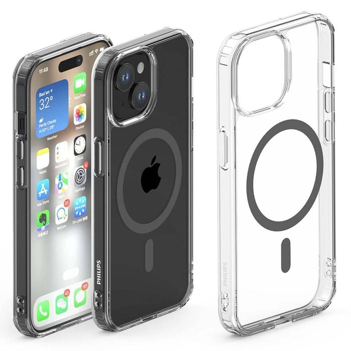 Philips Magnetic MagSafe Armor Case For iPhone 15 Plus - Clear ...