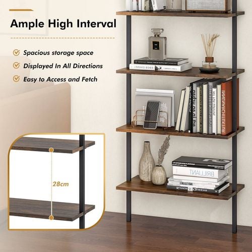 Costway 1.8m Ladder Display Shelf 5-Layer Storage Rack Home Office ...