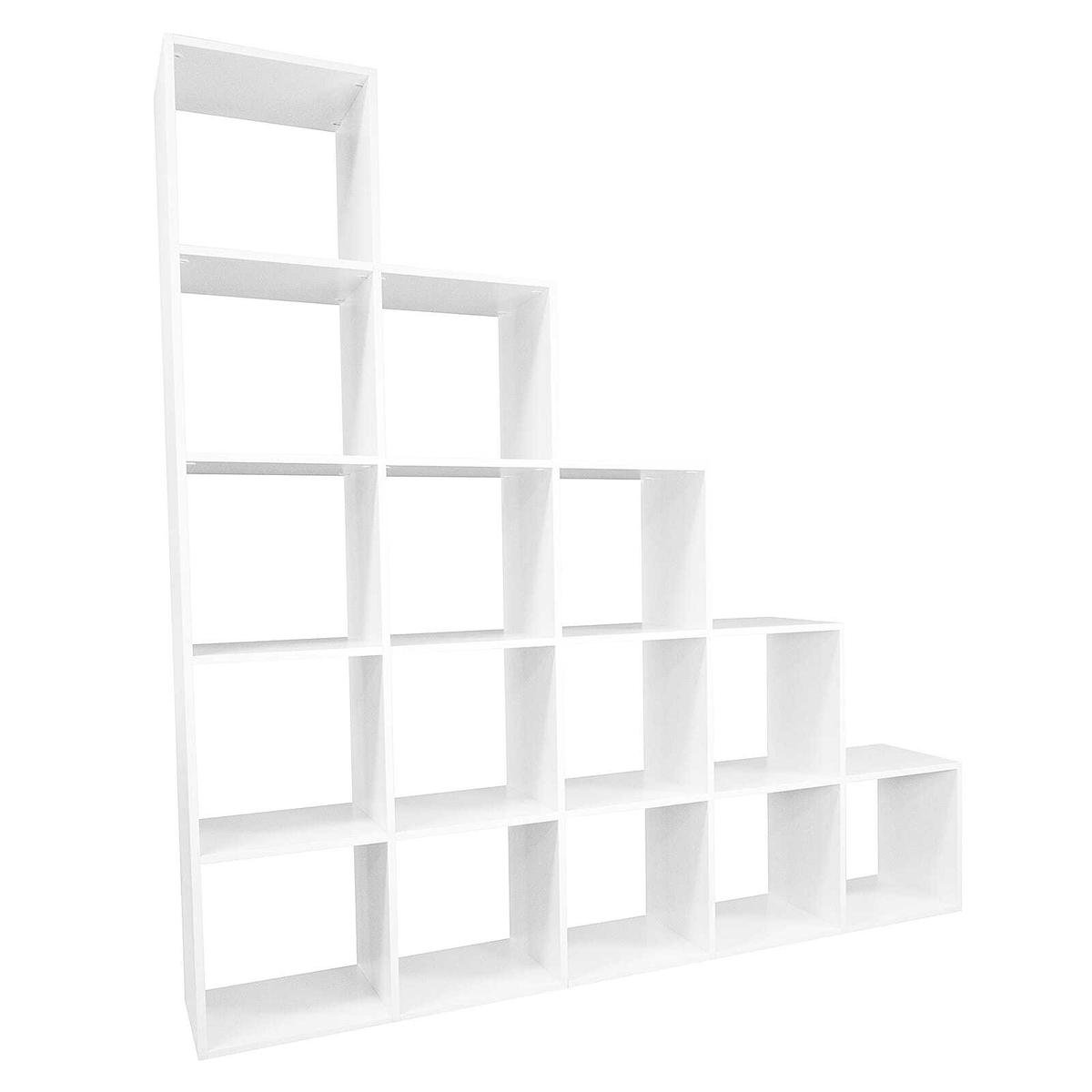 Lugna 1776 x 1776 x 390mm White 1-2-3-4-5 Step Cube Unit - White ...