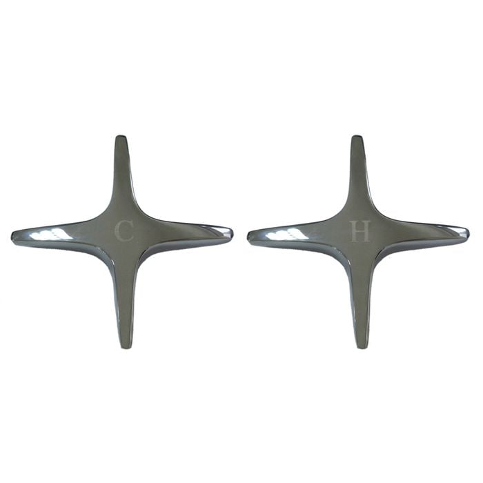 Shaw & Mason Chrome Cross Style Star Tap Handles - Pair - Bunnings ...