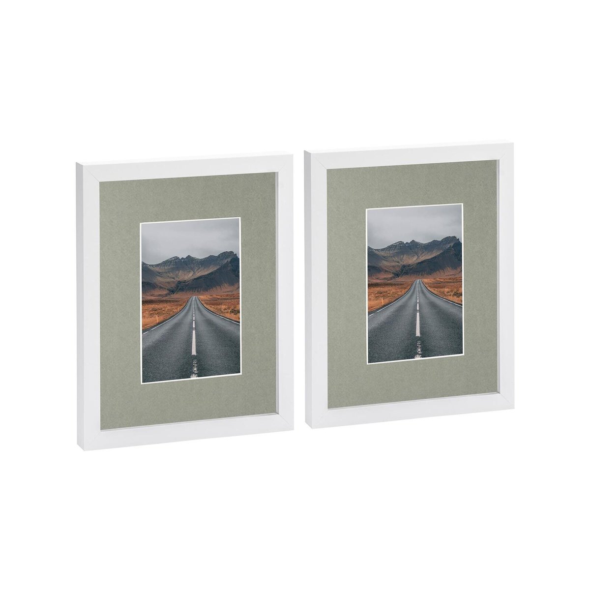 Nicola Spring Photo Frames with 4" x 6" Mount - 8" x 10" - White - Pack ...