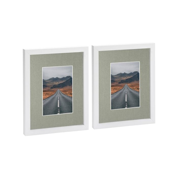 Nicola Spring Photo Frames with 4" x 6" Mount - 8" x 10" - White - Pack ...