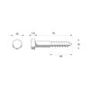 ZENITH M12 x 75mm Hot Dip Galvanised Hex Head Coach Screws - 12 Pack ...