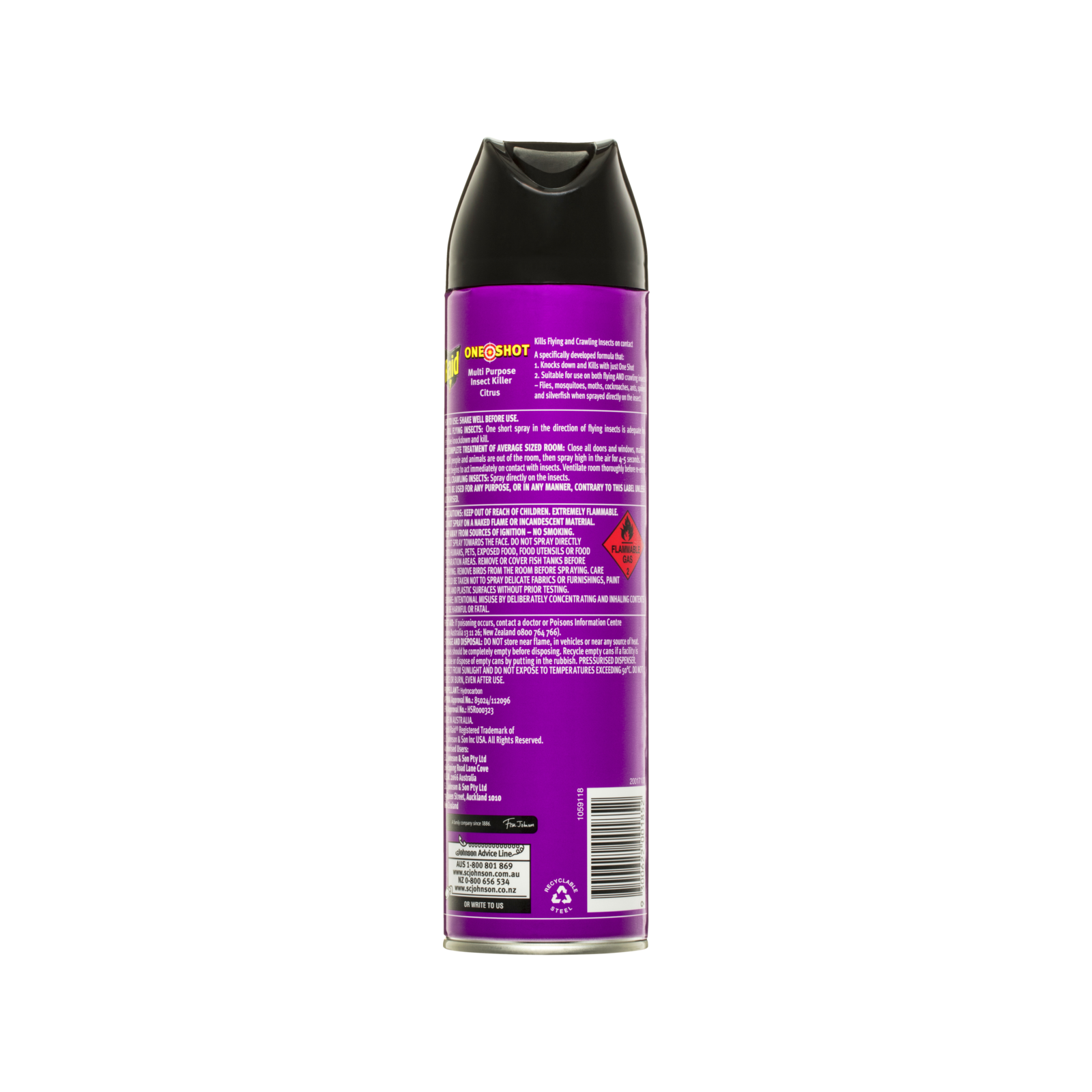 Raid 375g One Shot Pest Multi Purpose Insect Killer Citrus | Agora ...