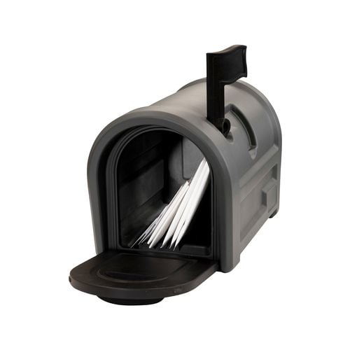 Sandleford Woodland Grey / Black Ranch Plastic Rural Letterbox ...