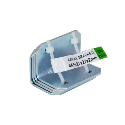 Carinya 44.5 x 27 x 27 x 2mm Zinc Plated Reinforcing Angle Bracket - 4 pack - Bunnings Australia