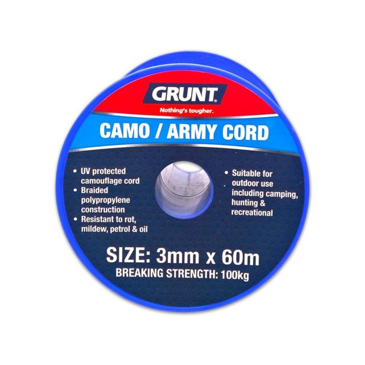 Grunt 3mm x 60m Camo Army Cord - Bunnings Australia